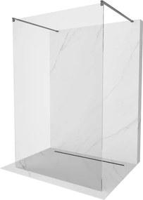 Mexen Kioto, sprchová zástěna Walk-In 155 x 200 cm, 8mm čiré sklo, grafitový profil, 800-155-002-65-00