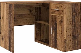 Rohový psací stůl se zásuvkou Staré dřevo 102 x 88 x 75 cm 3337279
