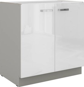 Kuchyňská linka BIANCA sb | 260x270 cm | UNI dvířka | světle šedá/bílá lesk