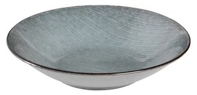Hluboký talíř z kaneniny průměr 22,5 cm Broste NORDIC SEA - modrý