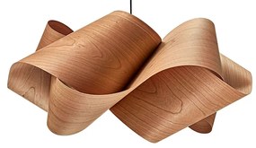 Designové svítidlo z dřevěné dýhy Swirl  Designové svítidlo z dřevěné dýhy Swirl Barva rozety: Černá, Dekor: Přírodní třešňové dřevo, Průměr a výška:…