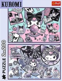TREFL Puzzle Kuromi rošťárny / 2x 200 dílků / 41 x 27,5 cm / věk 7+