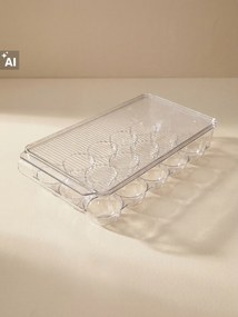 Sinsay - Průhledný zásobník na vejce s víkem - bílá