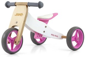 Dětské multifunkční odrážedlo kolo 2v1 Milly Mally JAKE Classic Pink