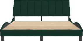 Rám postele bez matrace Hanko tmavě zelená 160 x 200 cm samet 3207858