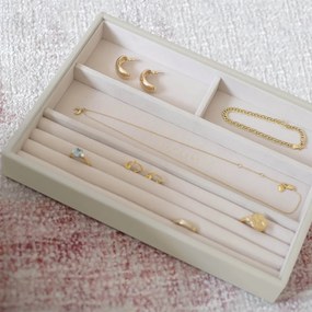 Krabička na šperky Stackers se 4 přihrádkami classic šedo-mátová