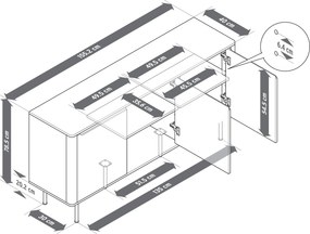 Tchibo - Odkládací skříňka se 3 dvířky