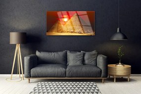 Obraz na skle Pyramidy Architektura 125x50 cm