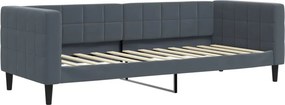 Válenda s přistýlkou a zásuvkami tmavě šedá 80 x 200 cm samet 3196733