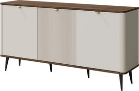 Třídveřová komoda 160 cm Marly kašmír/ořech