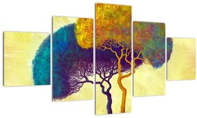 Obraz - Stromy na kopci (125x70 cm)