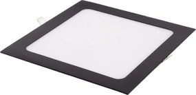 T-LED Černý vestavný LED panel hranatý 174 x 174mm 12W 24V CCT 102213