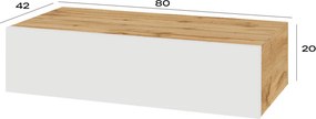 Toaletní stolek 80 cm dub apalačský / nymphaea alba Space
