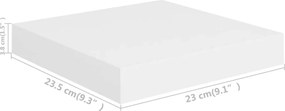 vidaXL Plovoucí nástěnné police 4 ks 23 x 23,5 x 3,8 cm MDF [323804] Barva: šedá s vysokým leskem