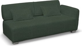 Potah na pohovku Mysinge - 2.místná, jedno boční opěradlo barva zelená látka pletený vzor