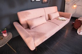 Noble Home Starorůžová strukturovaná rozkládací pohovka Zallo, 208 cm