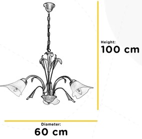 ONLI - Lustr na řetězu LUCREZIA 3xE14/6W/230V krémová