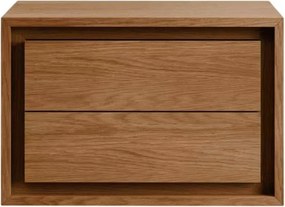 Hnědá závěsná skříňka pod umyvadlo z teakového dřeva 60x40 cm Kenta – Kave Home