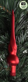 Špice na vánoční stromeček červená matná