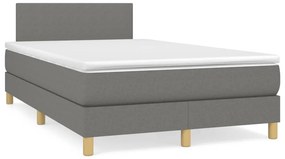 Box spring postel s matrací tmavě šedá 120x190 cm textil 3269759