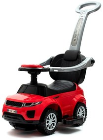 Dětské hrající odrážedlo s vodící tyčí SUV 3v1 Baby Mix červené