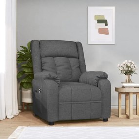 Elektrické polohovací křeslo tmavě šedé textil 3143568