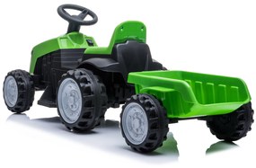Elektrické autíčko Mini traktor s přívěsem zelené