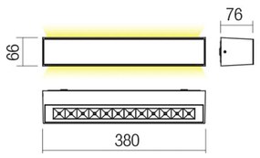 Redo 90259 nástěnné LED svítidlo Aroos pískově bílé, 21W, 3000K, 38cm