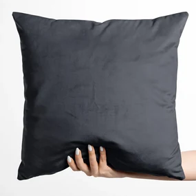 Biante Sametový povlak na polštář Velvet Premium SVP-004 Antracitově šedý 30 x 50 cm