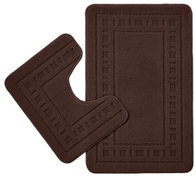 Tmavě hnědé WC koupelnové předložky v sadě 2 ks 50x80 cm Armoni – Catherine Lansfield