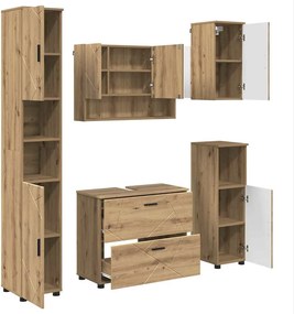 Sada koupelnového nábytku 5 ks Artisanový dub 35 x 30 x 192 cm 3393072