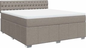 Box spring postel s matrací taupe 180x200 cm textil 3287158
