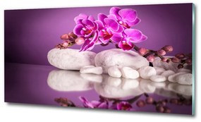 Wallmuralia Foto obraz sklo tvrzené Růžová orchidej 100x50