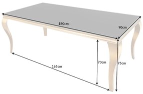 Massive home | Jídelní stůl MODERN BAROCCO GOLD 180cm černý