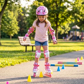 Costway Inline brusle Dětské 4 Nastavitelné velikosti Inline brusle se –