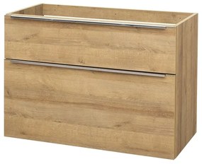 Mereo Mereo, Mailo, koupelnová skříňka 101 cm, bílá, dub, antracit, CN522S