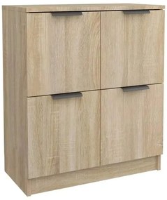 Komoda, 4 dvířka, dřevo, dub sonoma, NoBi KOALA