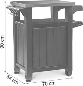 Multifunkční úložná skříňka a stolek Keter Unity Storage Buffet - 70 x 54 x 90 cm - Brown