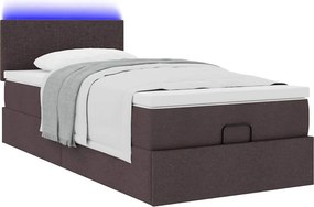 Osmanský rám postele s matrací tmavě šedá 90x190cm textil 3312190