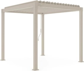BIZZOTTO Světlá hliníková pergola s uzavíracími lamelami GARDA 3x2,4 m 0796084