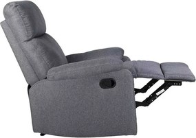 LuxuryForm DESIGN Televizní křeslo CARLOS s polohováním - šedé