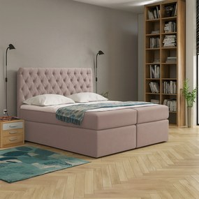 Eka Kontinentální čalouněná postel Luxurious - Cassablanca (120x200 cm) Barva látky Trinity: Černá (Trinity 2316)