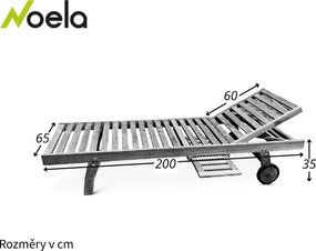 Noela Zahradní teakové lehátko Wawe