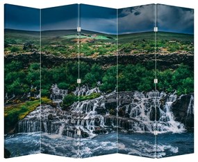 Paraván - Vodopád v přírodě (210x170 cm)