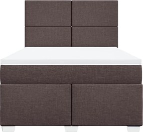 Box spring postel s matrací tmavě hnědá 140x190 cm textil 3290479