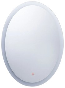 Koupelnové zrcadlo s LED osvětlením oválne 60 x 80 cm VIRIAT Beliani