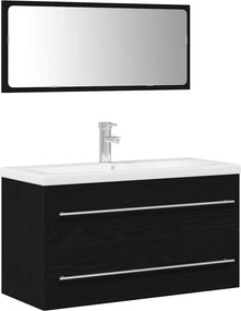 Skříňka pod umyvadlo 3 ks Černý dub 90 x 38,5 x 48 cm 3333131