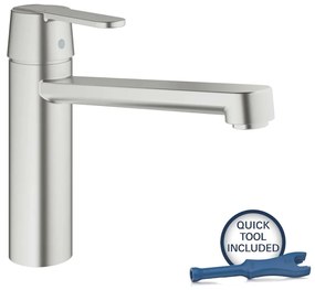 Grohe Get - Dřezová baterie, supersteel 30196DC0