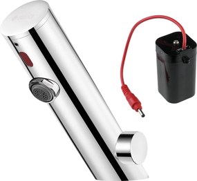 Deante Sense, bezdotyková umyvadlová baterie s regulací teploty, 4×AA, ocelová, BQR_P29R