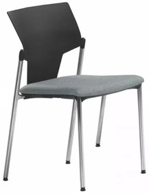 RIM Konferenční židle KVADRATO 132 bez područek Barva kostry černá kostra Barva plastů černé plastové části GALERIE - Čalounění Rim LÁTKY 3 / MILTON, JET BIOACTIVE